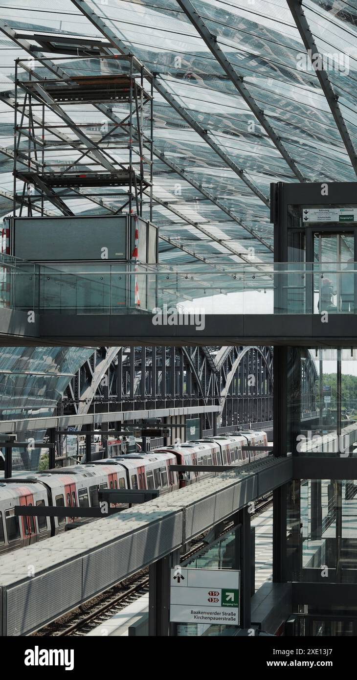 Ultra-modern train station in Hamburg, Germany Stock Photo - Alamy