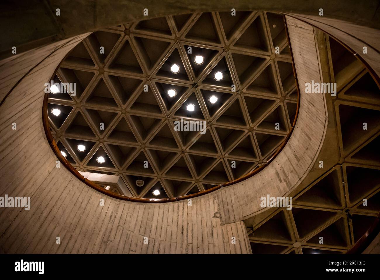 Contemporary interior architecture of the Pre-Columbian Gold Museum ...