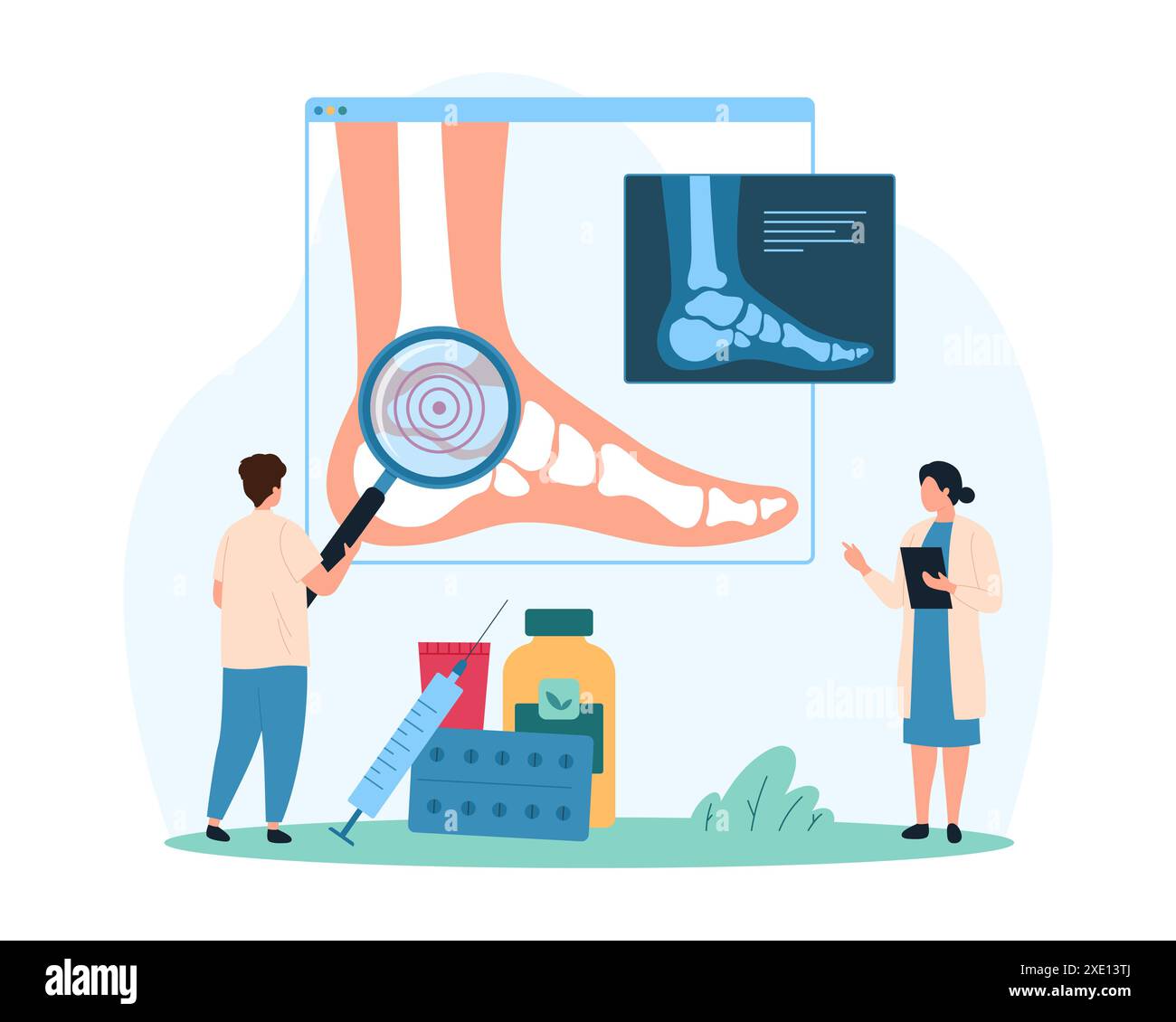 Injured foot Stock Vector Images - Alamy