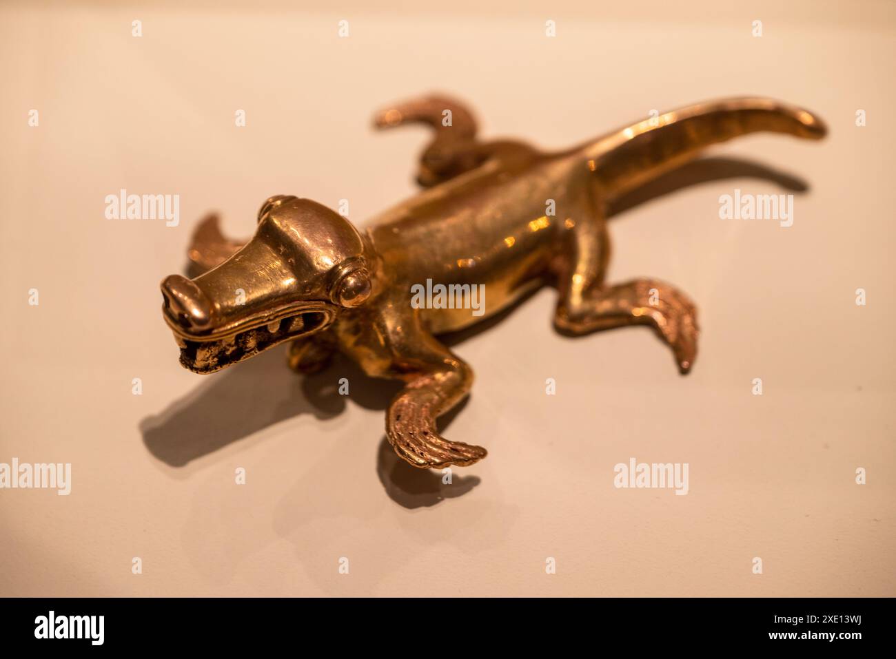 Gold Pre-columbian artefact, Pre-Columbian Gold Museum, San Jose, Costa ...