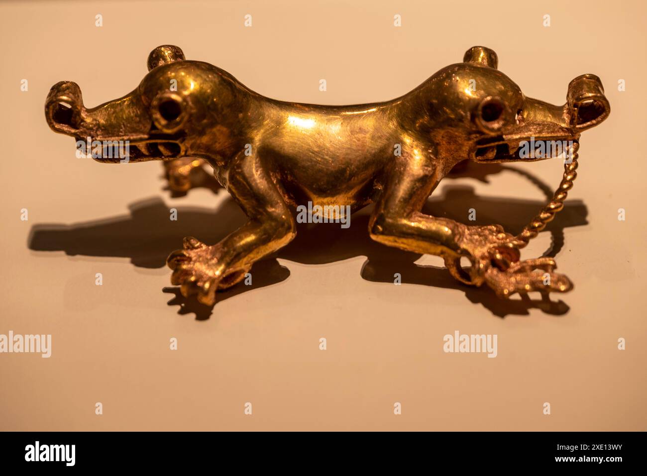 Gold Pre-columbian artefact, Pre-Columbian Gold Museum, San Jose, Costa ...