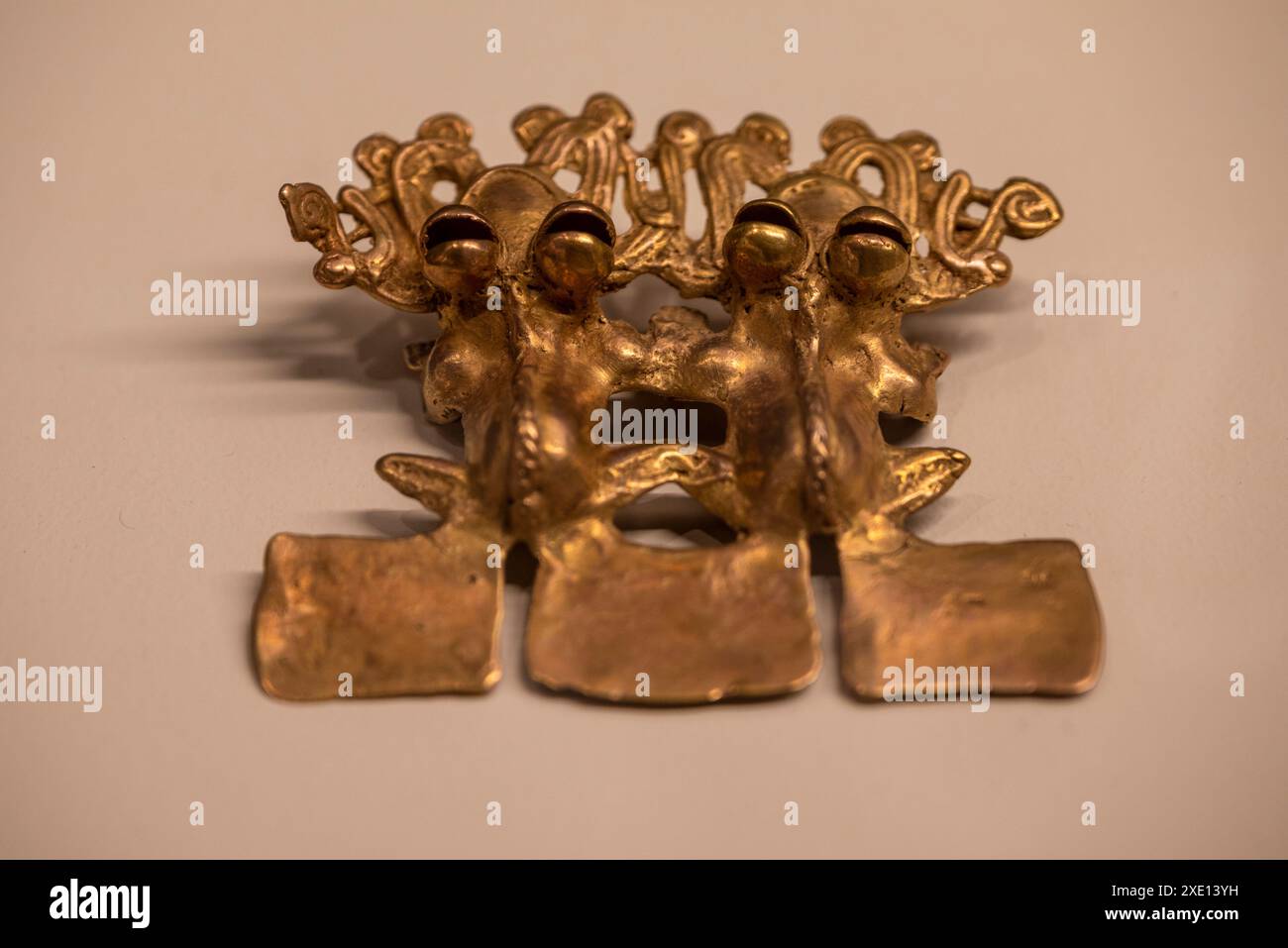 Gold Pre-columbian artefact, Pre-Columbian Gold Museum, San Jose, Costa ...