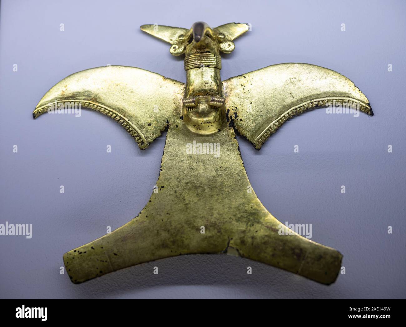 Gold Pre-columbian artefact, Pre-Columbian Gold Museum, San Jose, Costa ...