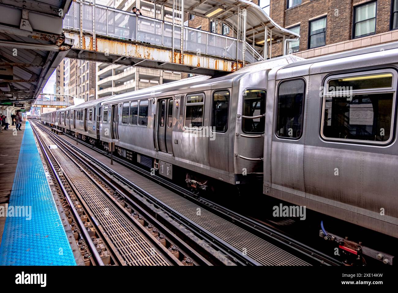 Chicago city subway station and train scenes Stock Photo - Alamy