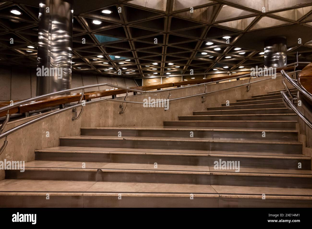 Contemporary interior architecture of the Pre-Columbian Gold Museum ...