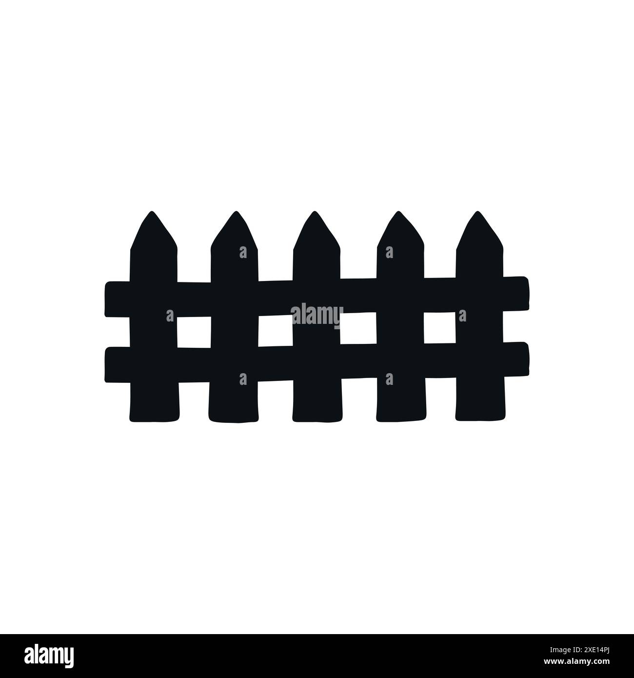 Vector hand drawn doodle sketch fence silhouette isolated on white background Stock Vector Image ...