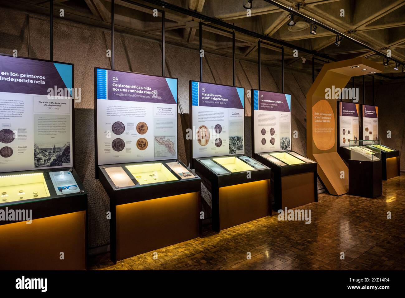 Exhibit in (National Coin Museum), San Jose, Costa, Rica Stock Photo ...
