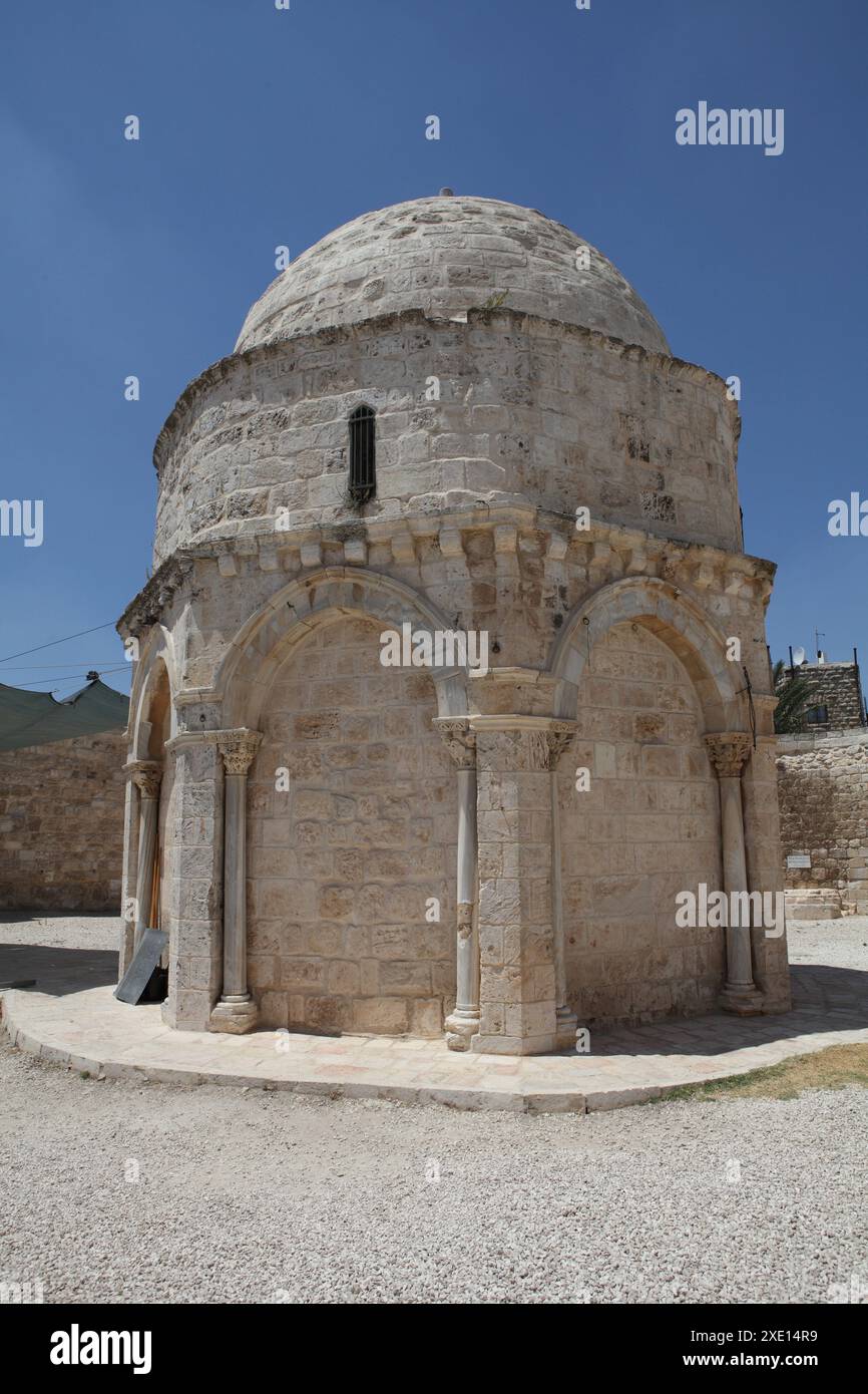 Chapel of Ascension on Mount of Olives built in Crusaders era, Salah Al ...