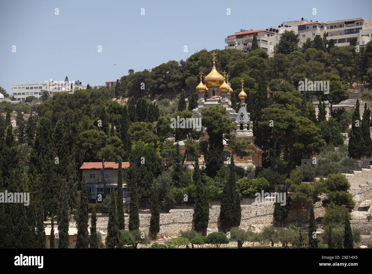 Russian Orthodox Church of Mary Magdalene on Mount of Olives above ...
