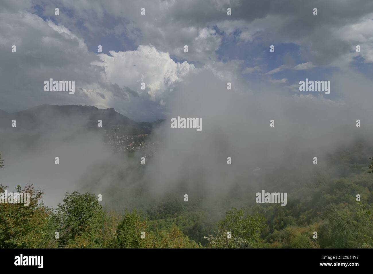 Landscape from Orobian prealps on po' valley in Bergamo Stock Photo - Alamy