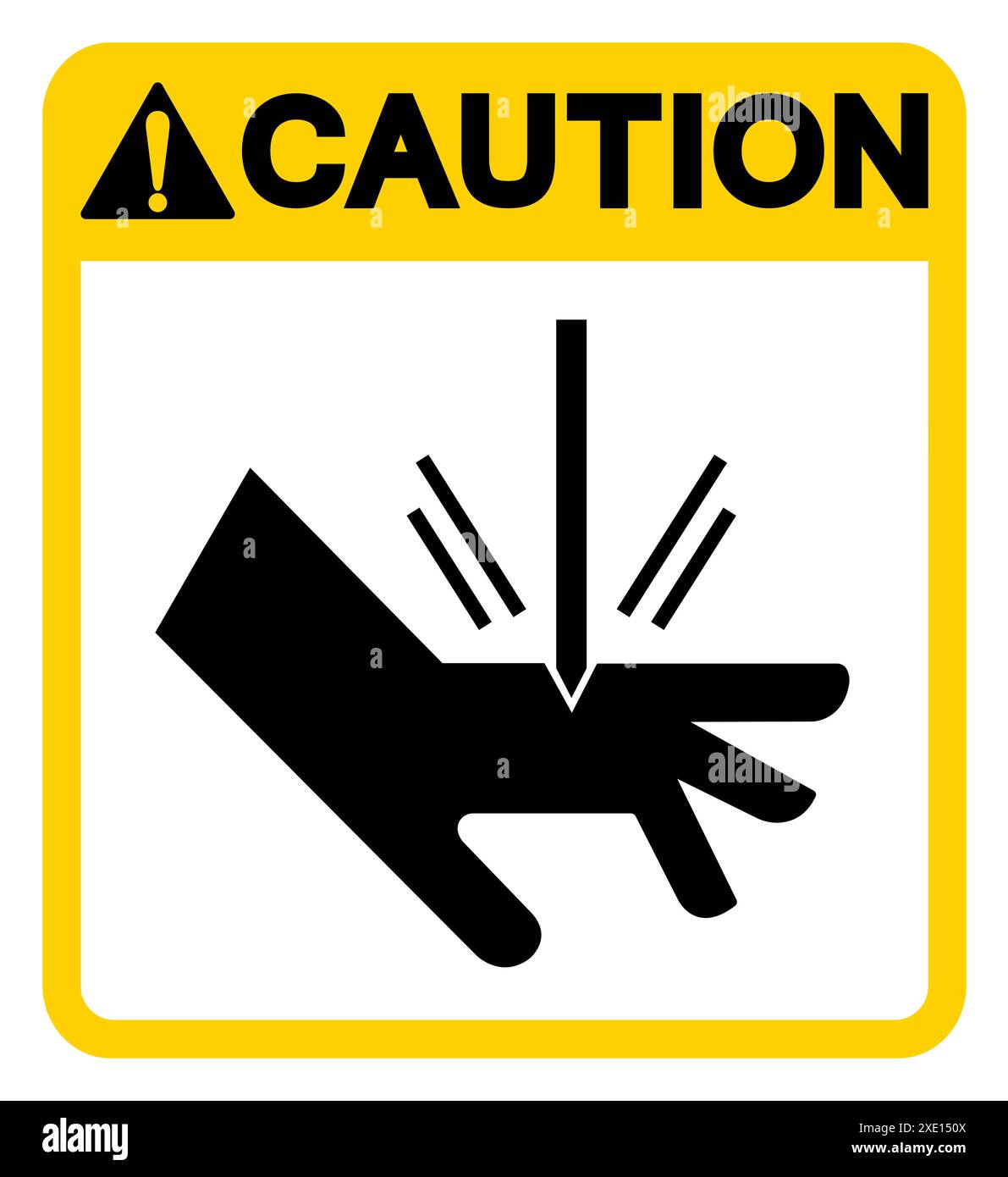 Caution Cut Hazard Hazard Symbol Sign, Vector Illustration, Isolate On ...