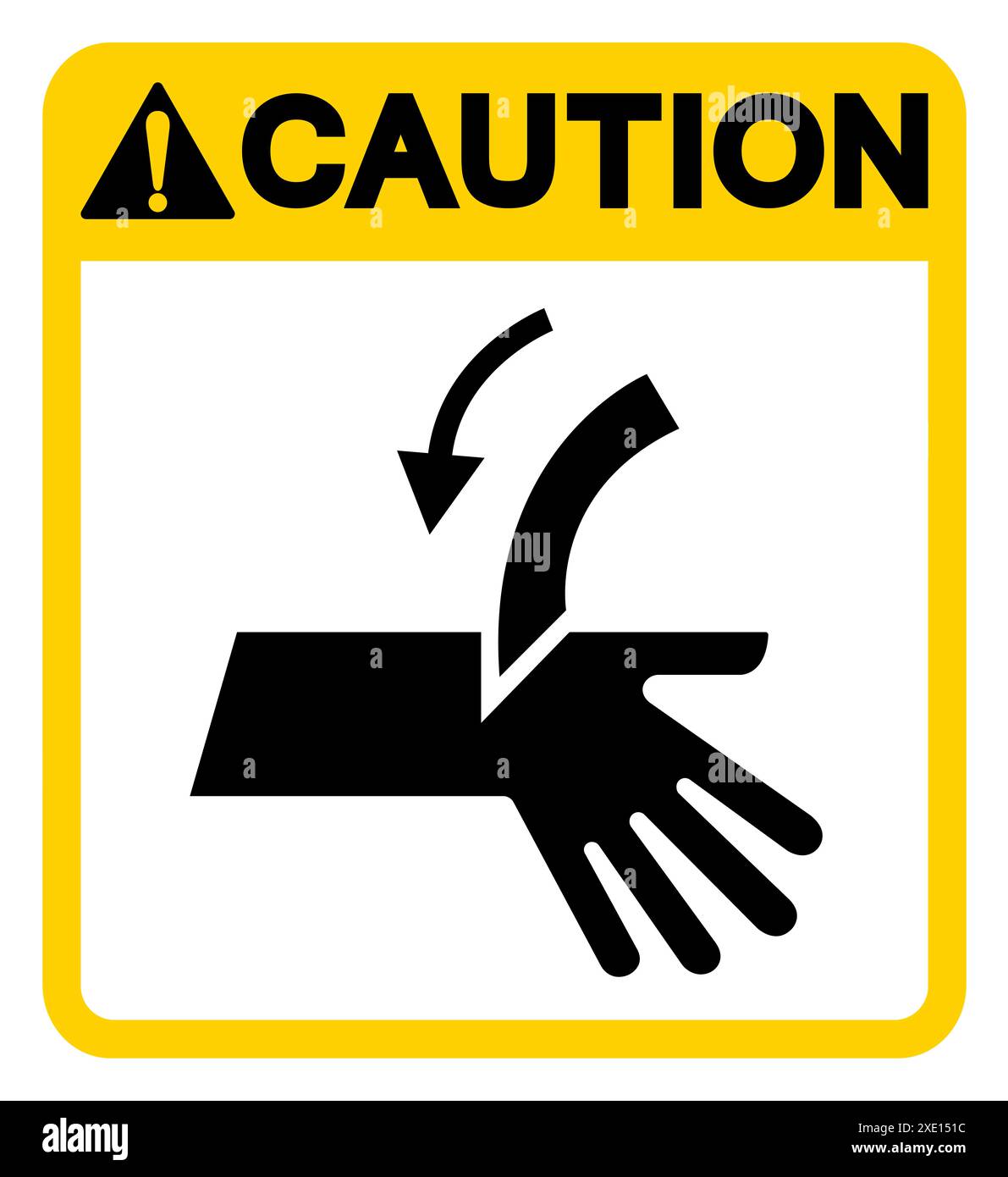 Caution Cutting Hand Symbol Sign, Vector Illustration, Isolate On White ...