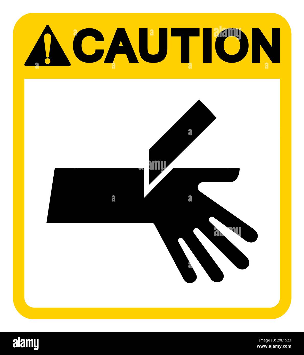 Caution Cutting Hand Symbol Sign, Vector Illustration, Isolate On White ...