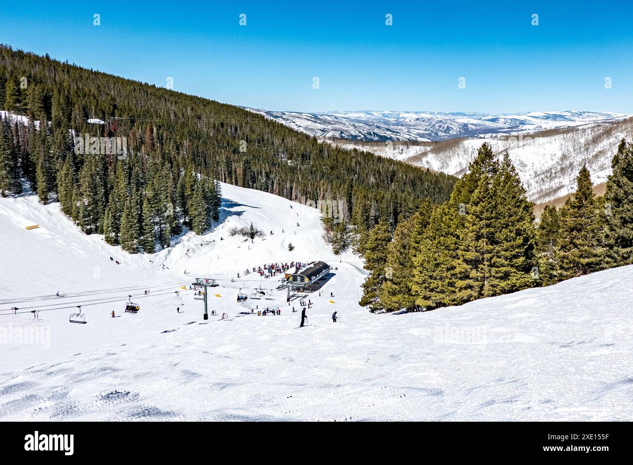 Vail ski resort town and ski mountain in colorado Stock Photo - Alamy