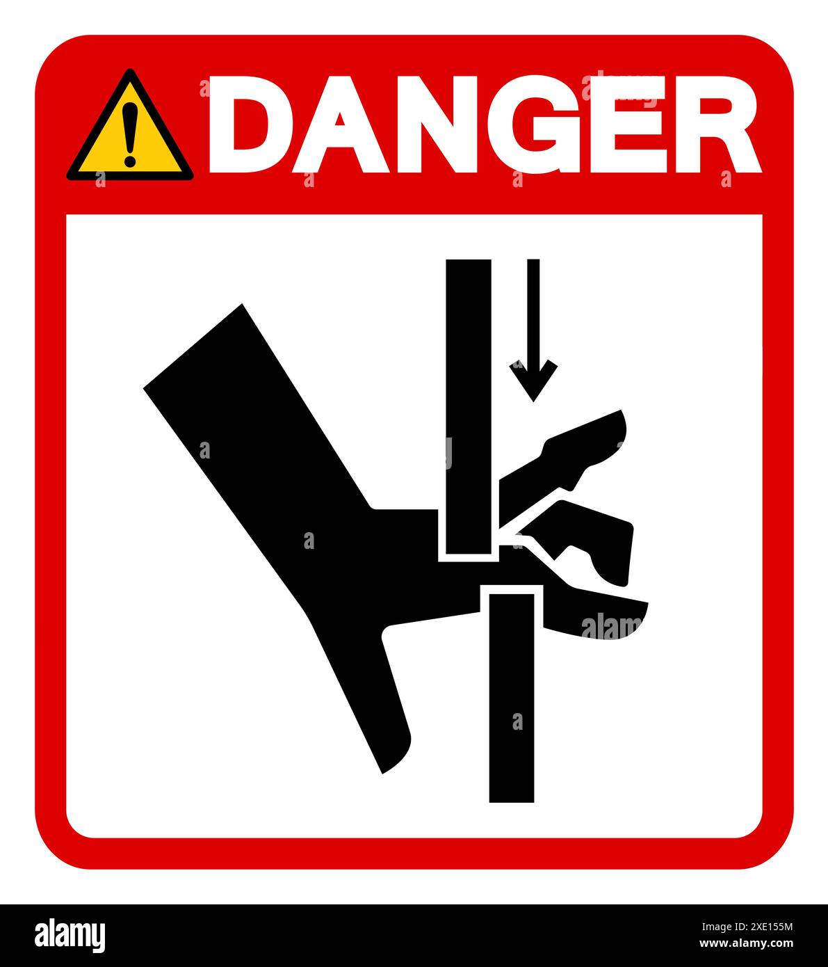Danger Hand Crush Moving Parts Symbol Sign, Vector Illustration ...