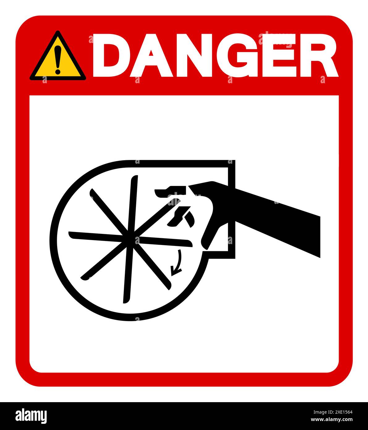 Danger Cutting of Fingers or Hand Rotating Blade Symbol Sign, Vector ...