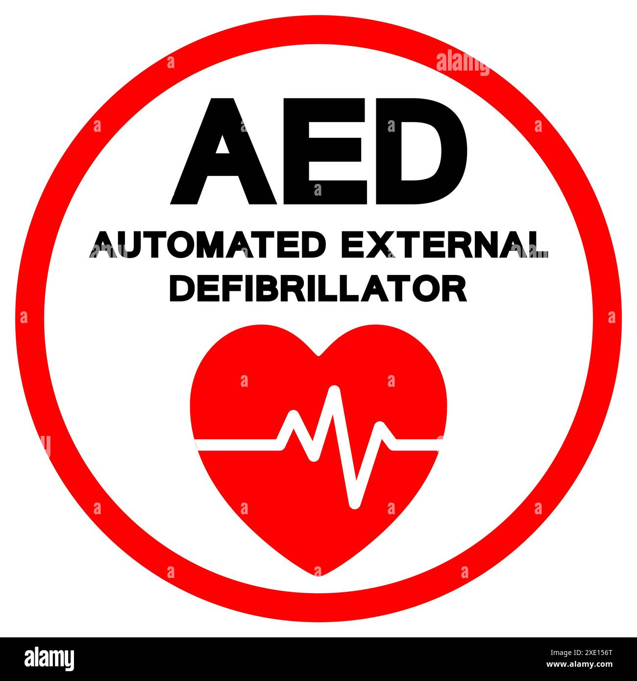 AED Automated External Defibrillator Symbol Sign, Vector Illustration, Isolate On White ...