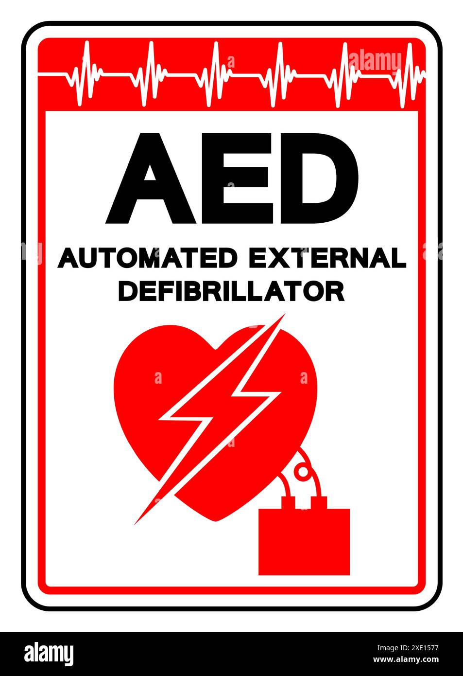 AED Automated External Defibrillator Symbol Sign, Vector Illustration ...