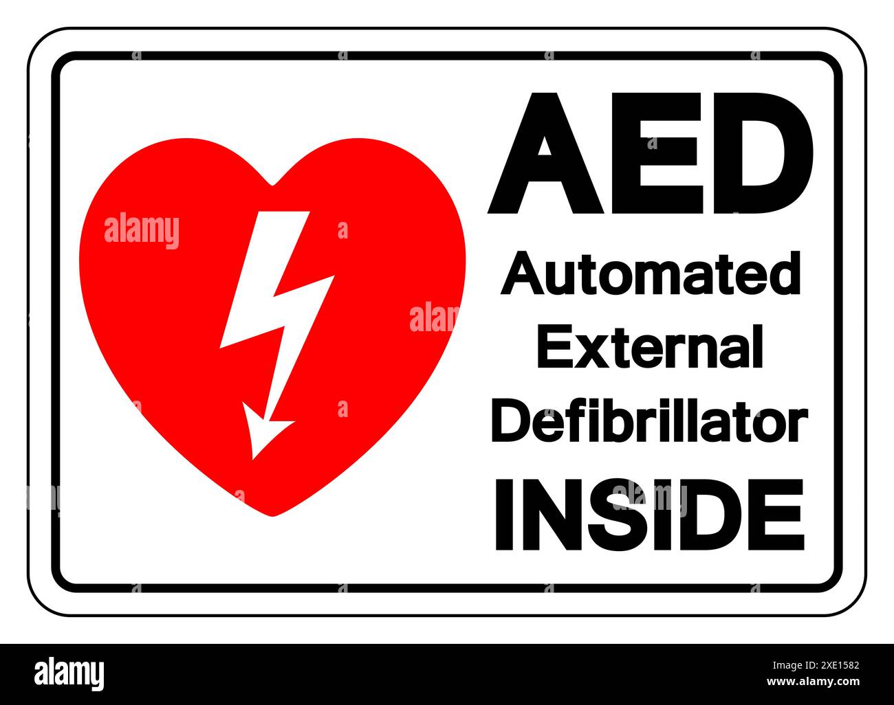 AED Automated External Defibrillator Inside Symbol Sign, Vector ...