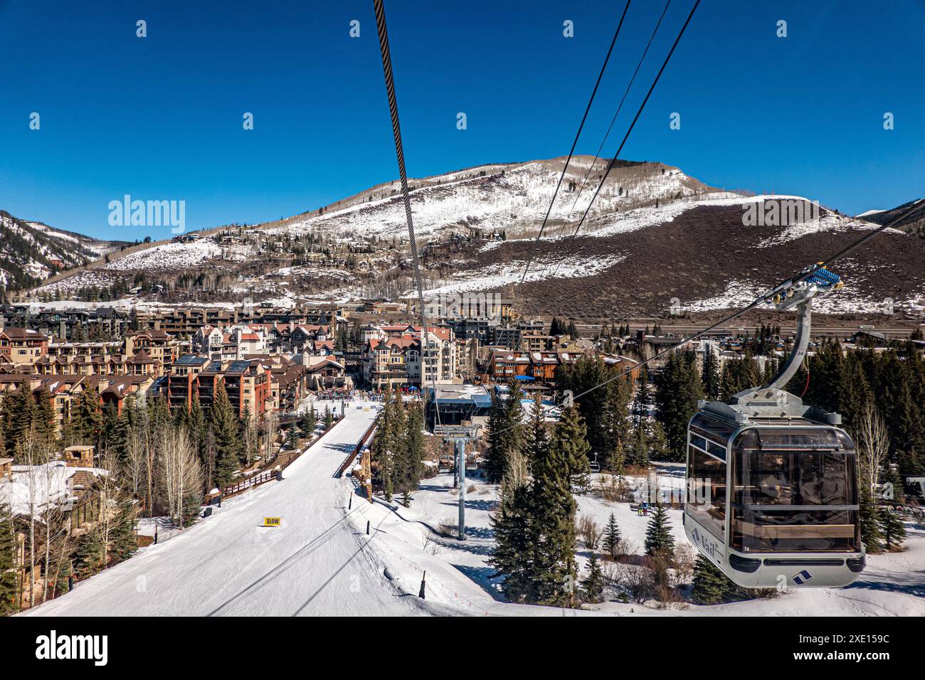 vail ski resort town and ski mountain in colorado Stock Photo - Alamy