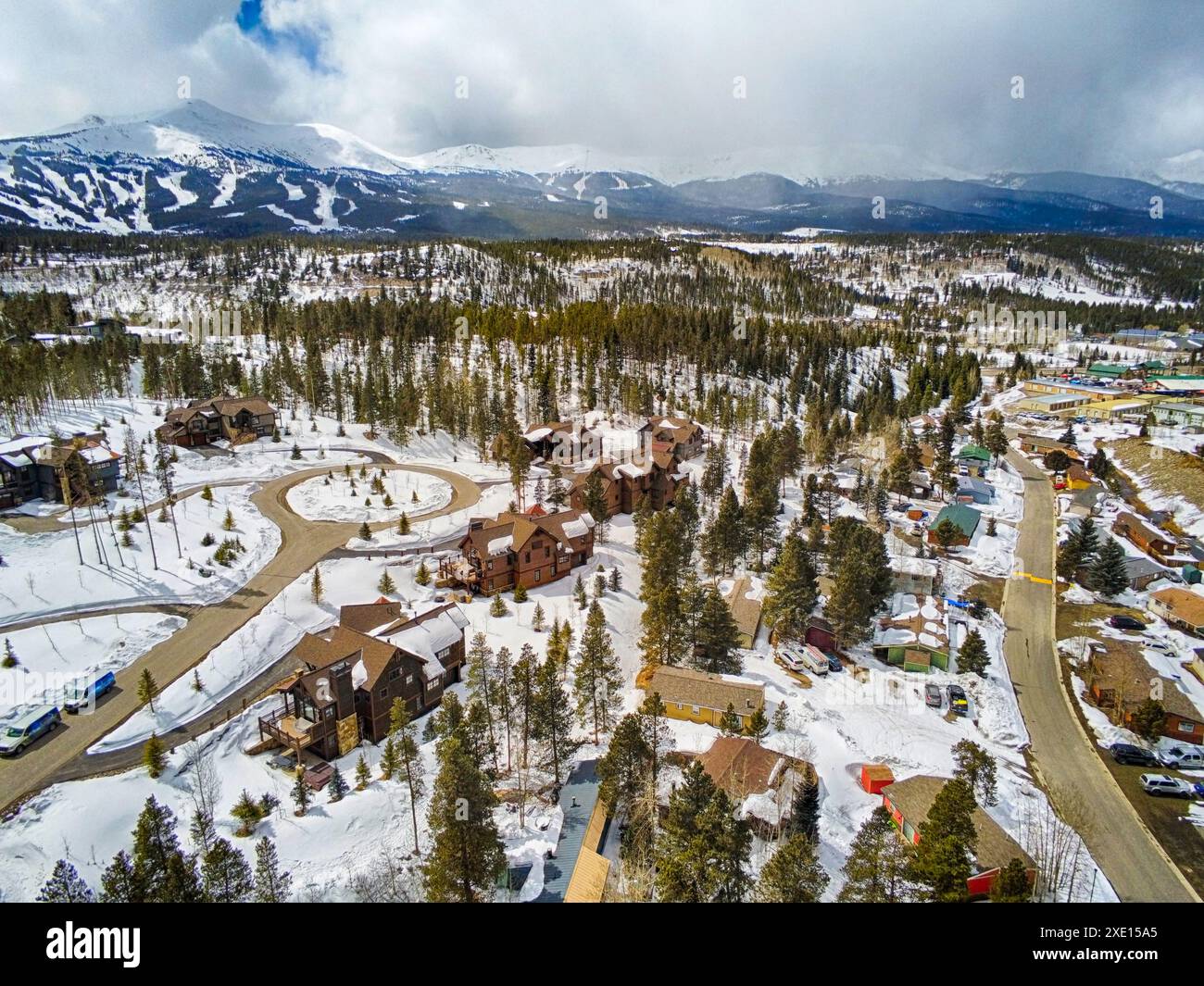 Beautiful sunset over breckenridge colorado ski resort town Stock Photo ...