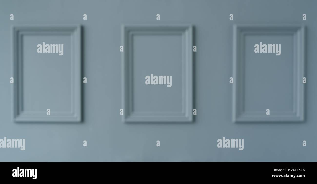 A panelled wooden background, out of focus. Three windows of ogee ...