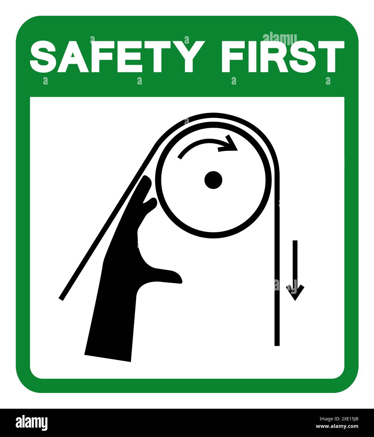 Safety First Hand Entanglement Rollers Symbol Sign, Vector Illustration ...