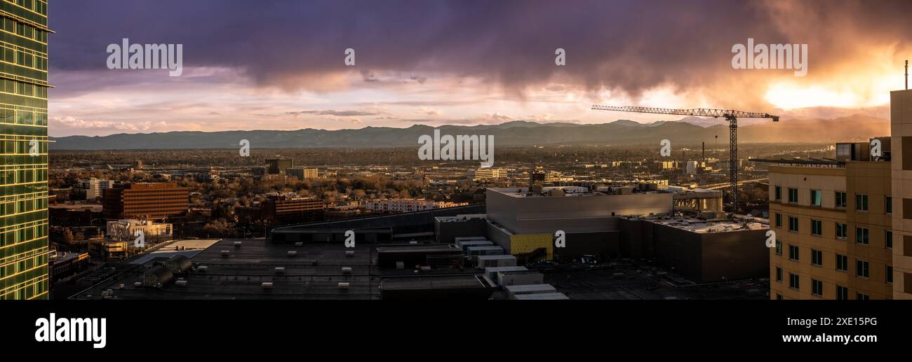 denver downtown city and street scenes in april Stock Photo - Alamy