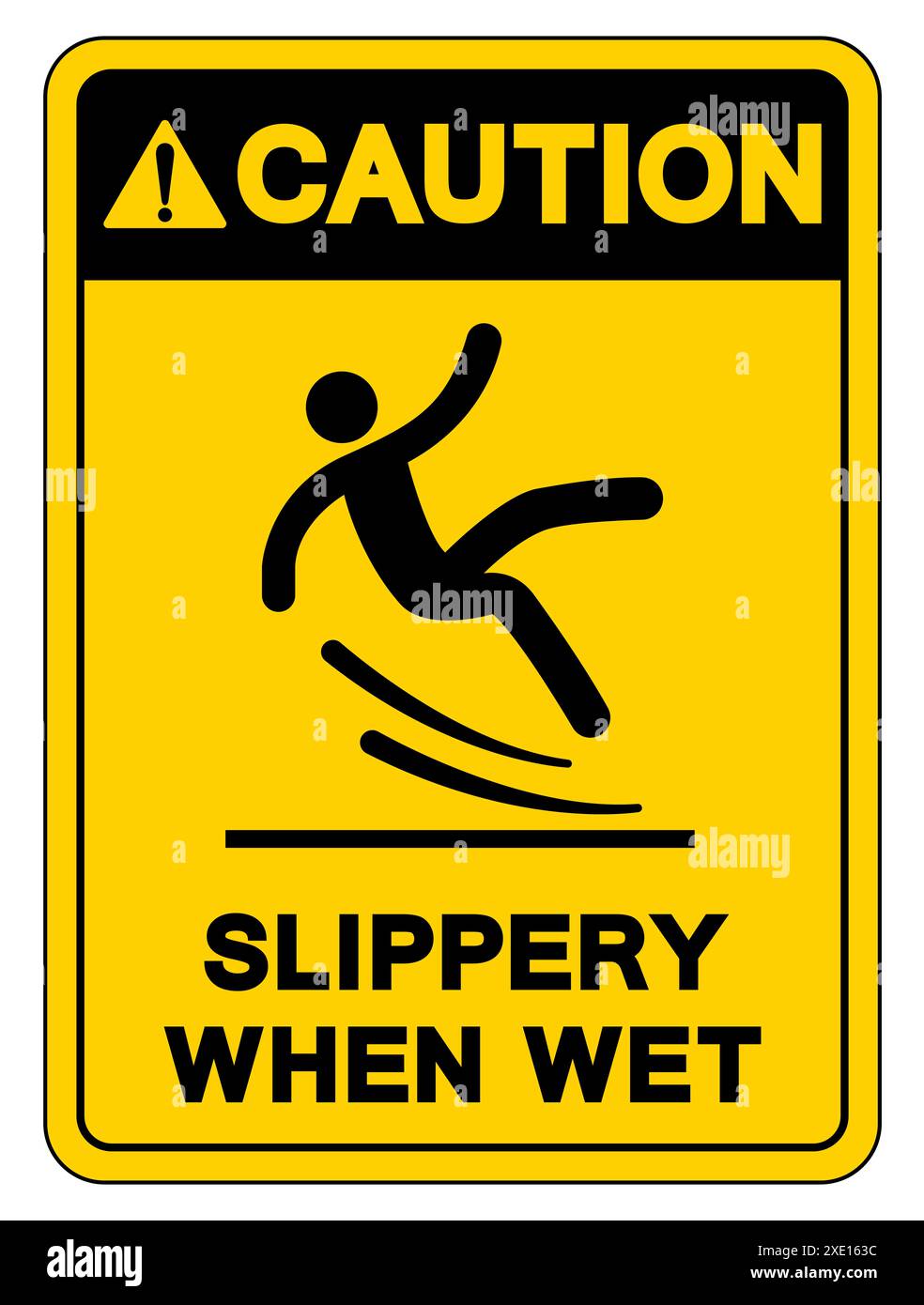 Caution Slippery When Wet Symbol Sign,Vector Illustration, Isolate On ...