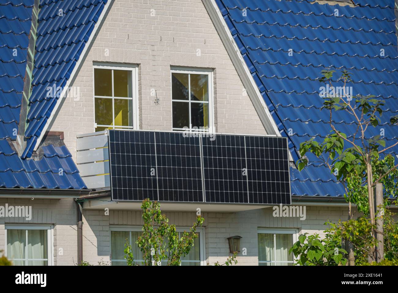 Balcony solar power station eco-friendly to use renewable energy Stock ...
