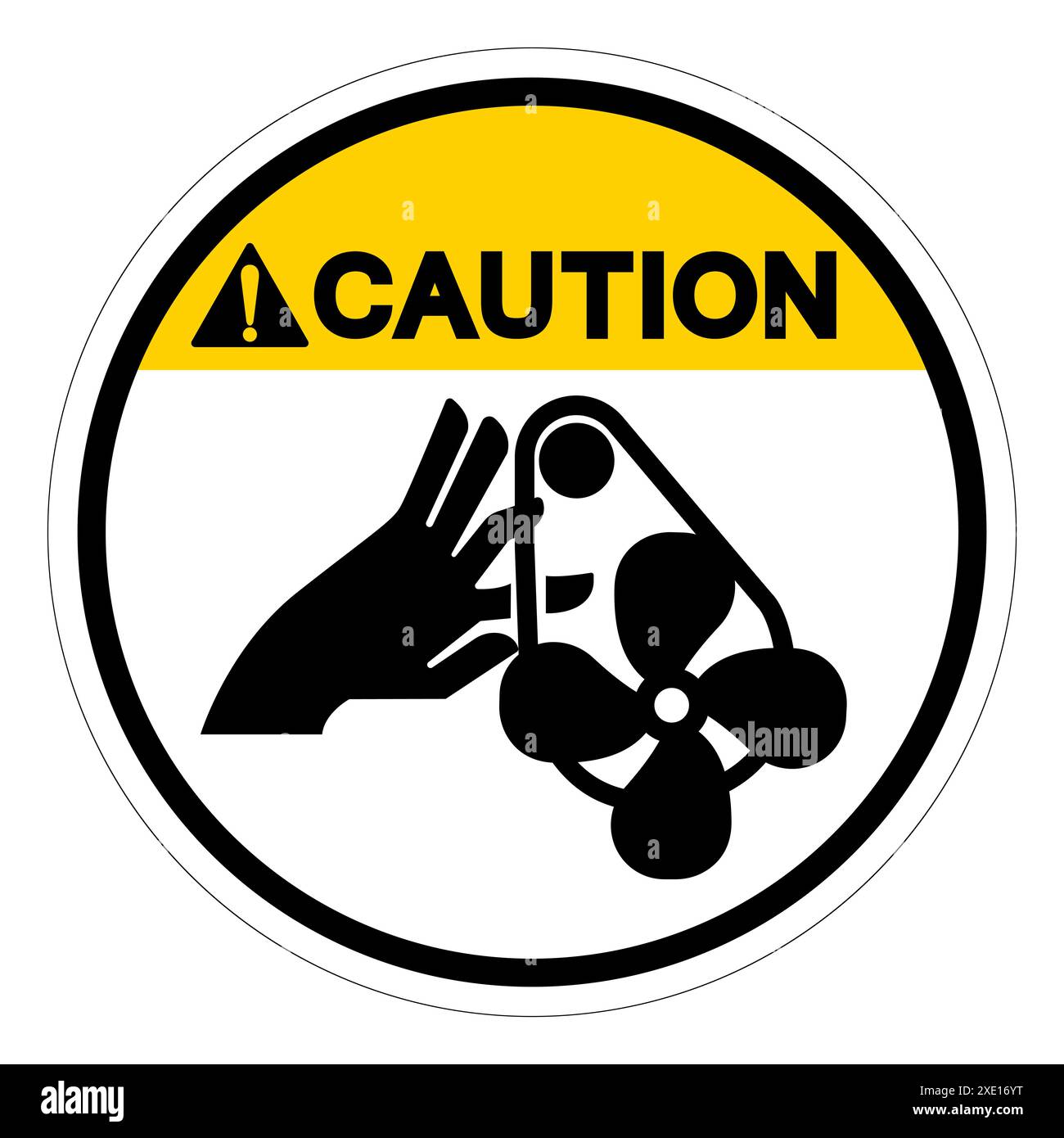 Caution Moving Belt and Fan Keep Away Symbol Sign, Vector Illustration ...