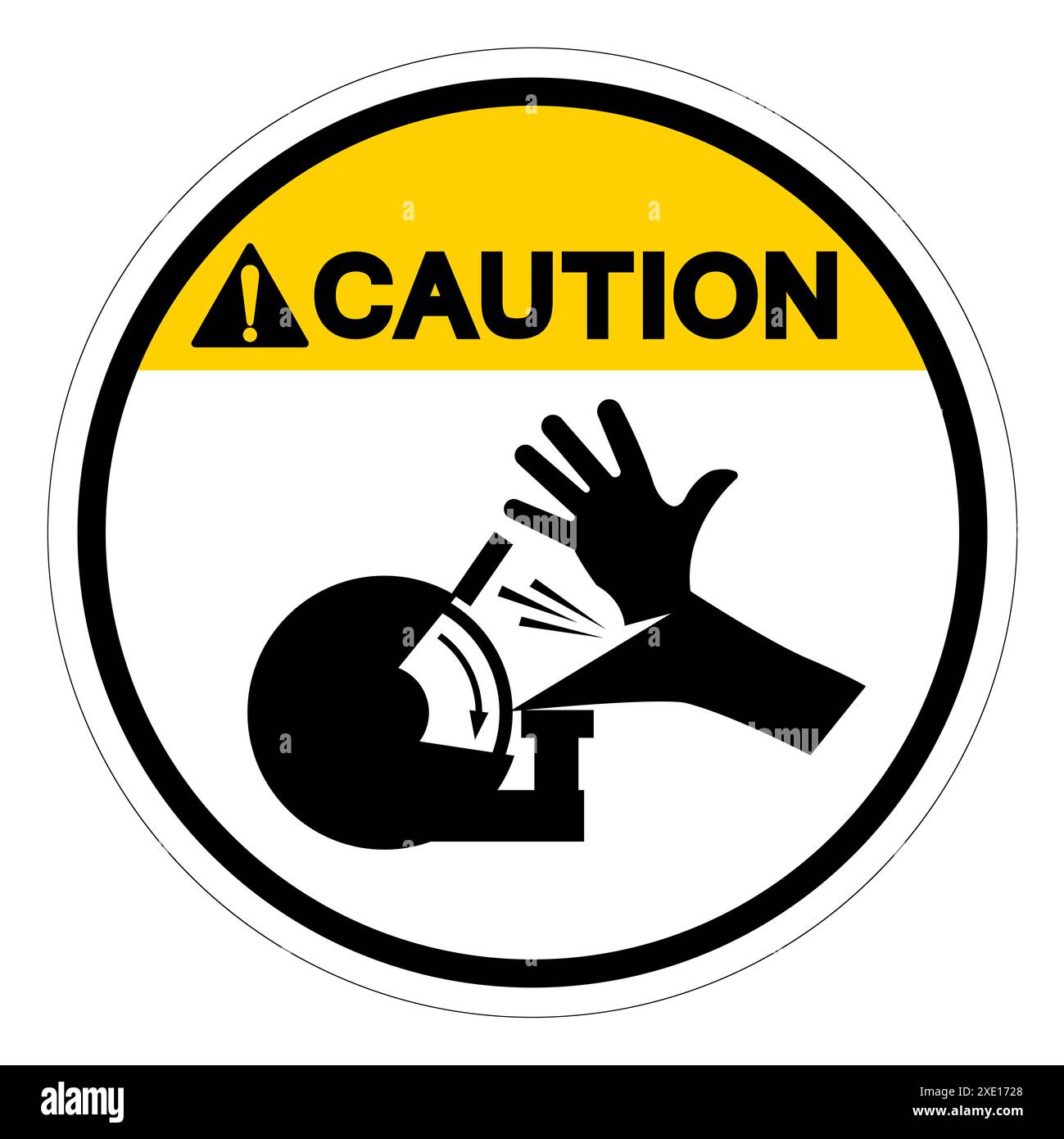 Caution Rotating Wheels Symbol Sign, Vector Illustration, Isolate On ...