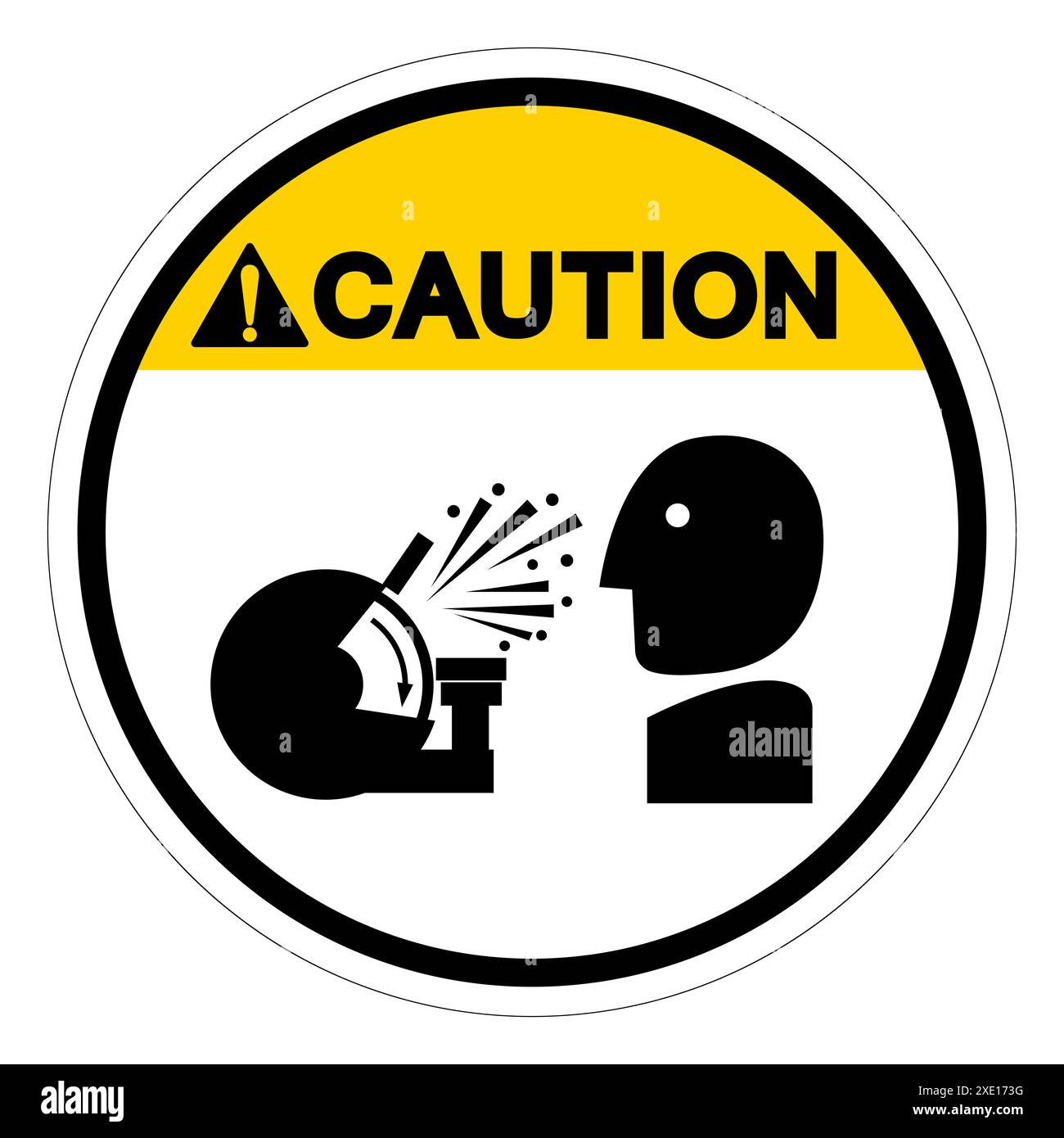 Caution Rotating Wheels Symbol Sign, Vector Illustration, Isolate On ...
