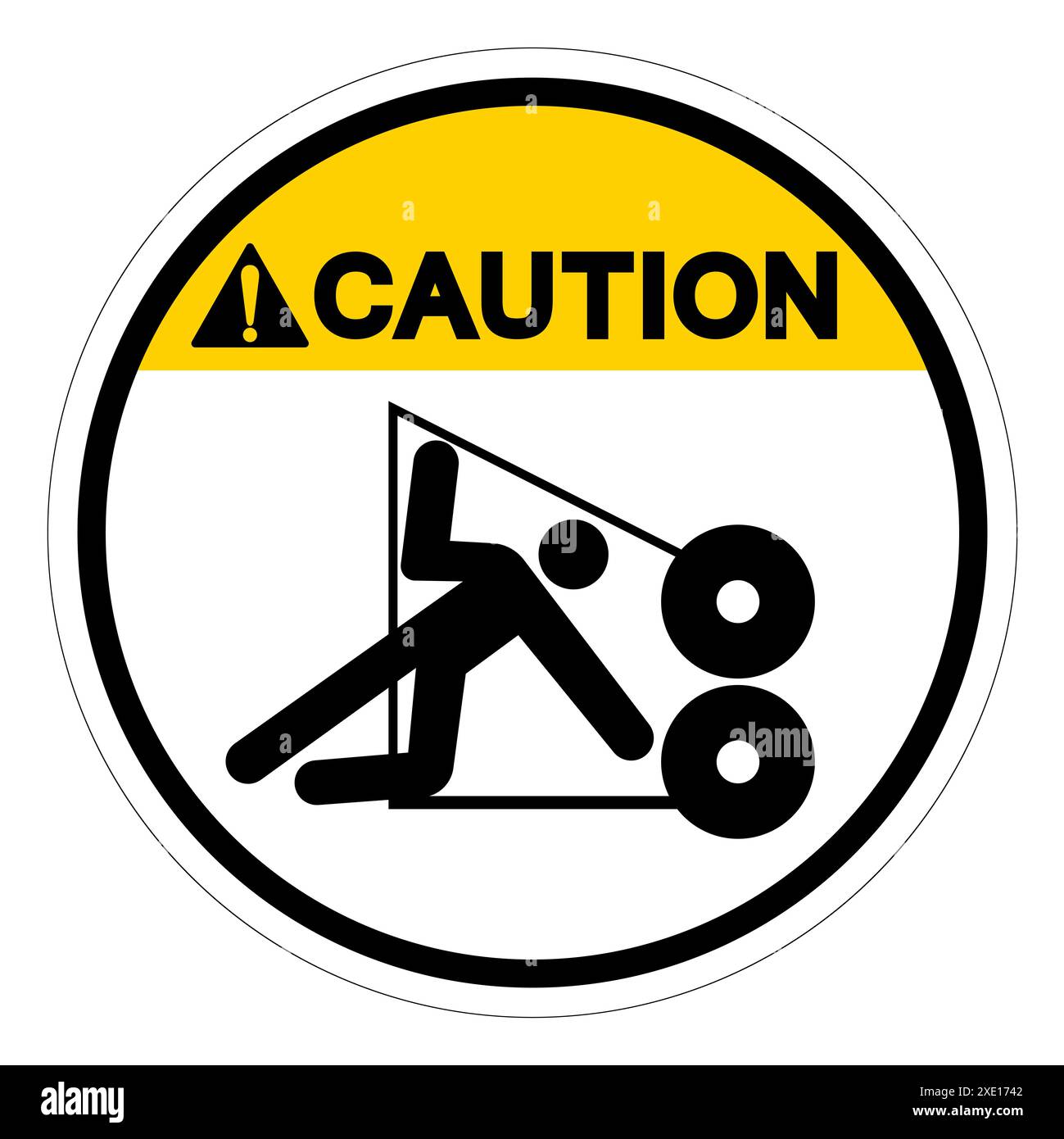 Caution Crush Hazard Symbol Sign, Vector Illustration, Isolate On White ...