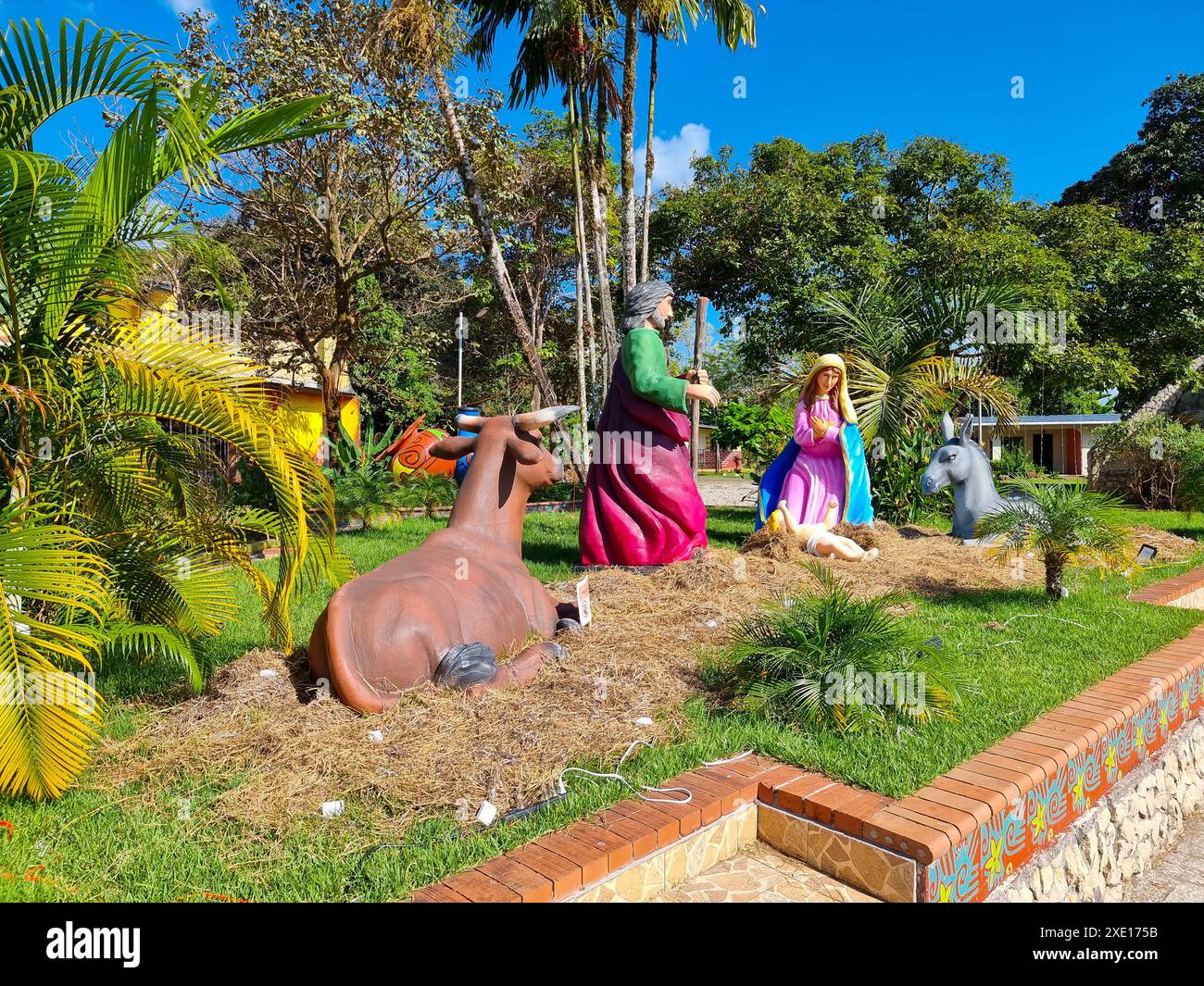 Panama, San Felix park, Christmas statues of the nativity Stock Photo ...
