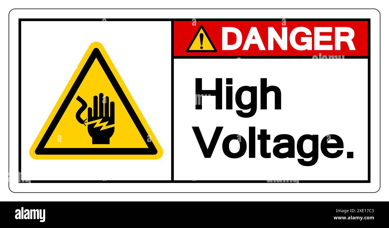 Danger High Voltage Symbol Sign, Vector Illustration, Isolate On White ...