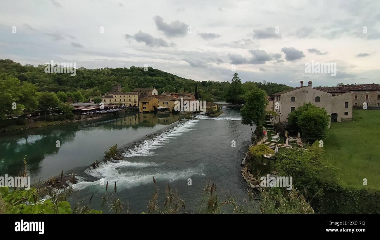 Borghetto village in Valeggio sul Mincio in Italy. one of the famous ...