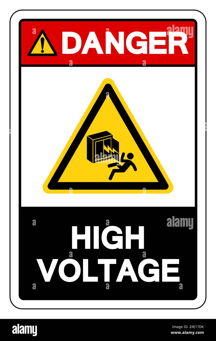 Danger High Voltage Symbol Sign, Vector Illustration, Isolated On White ...