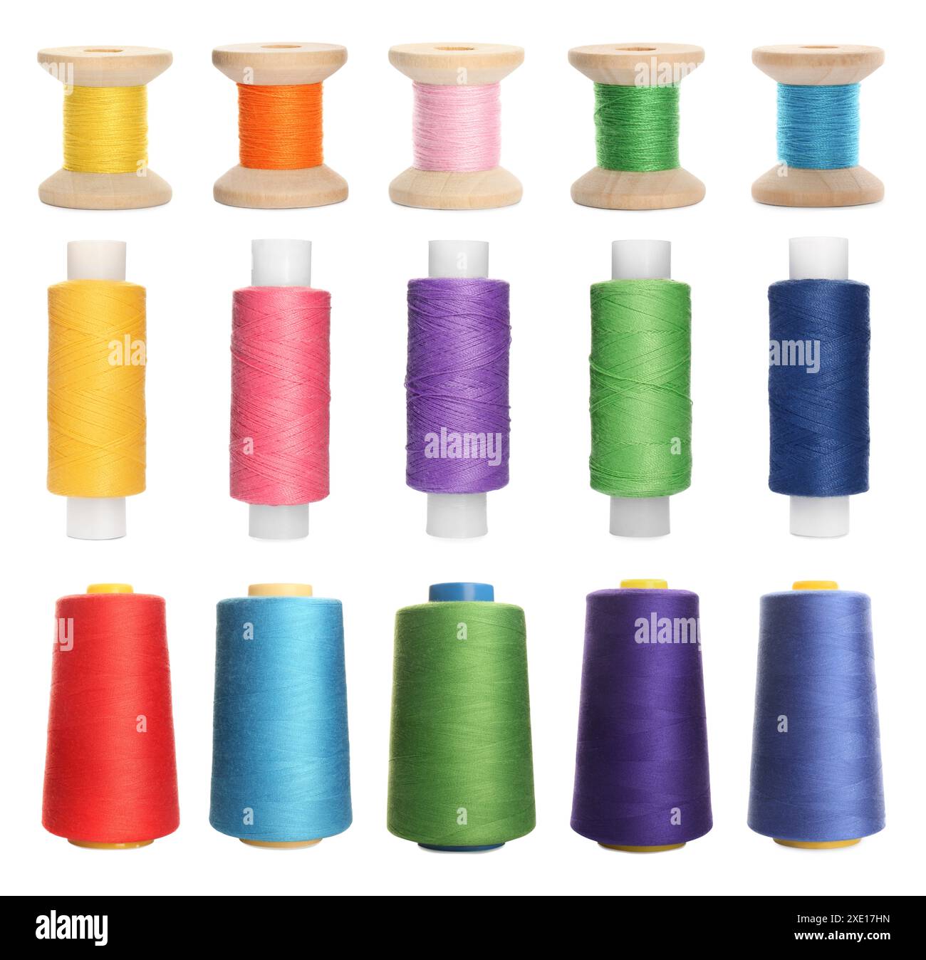 Set of bright threads isolated on white, set Stock Photo - Alamy