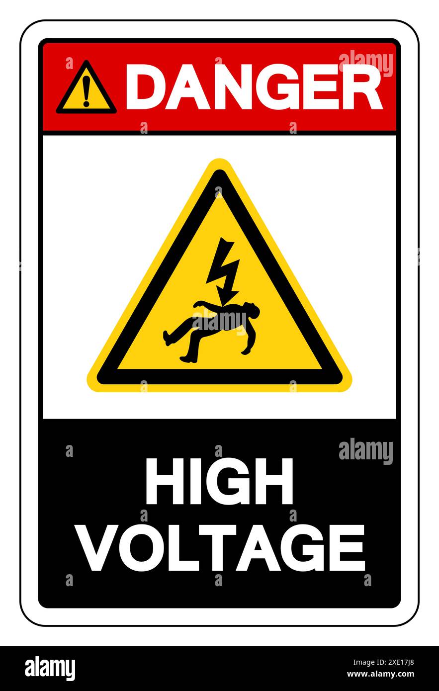 Danger High Voltage Symbol Sign, Vector Illustration, Isolated On White ...