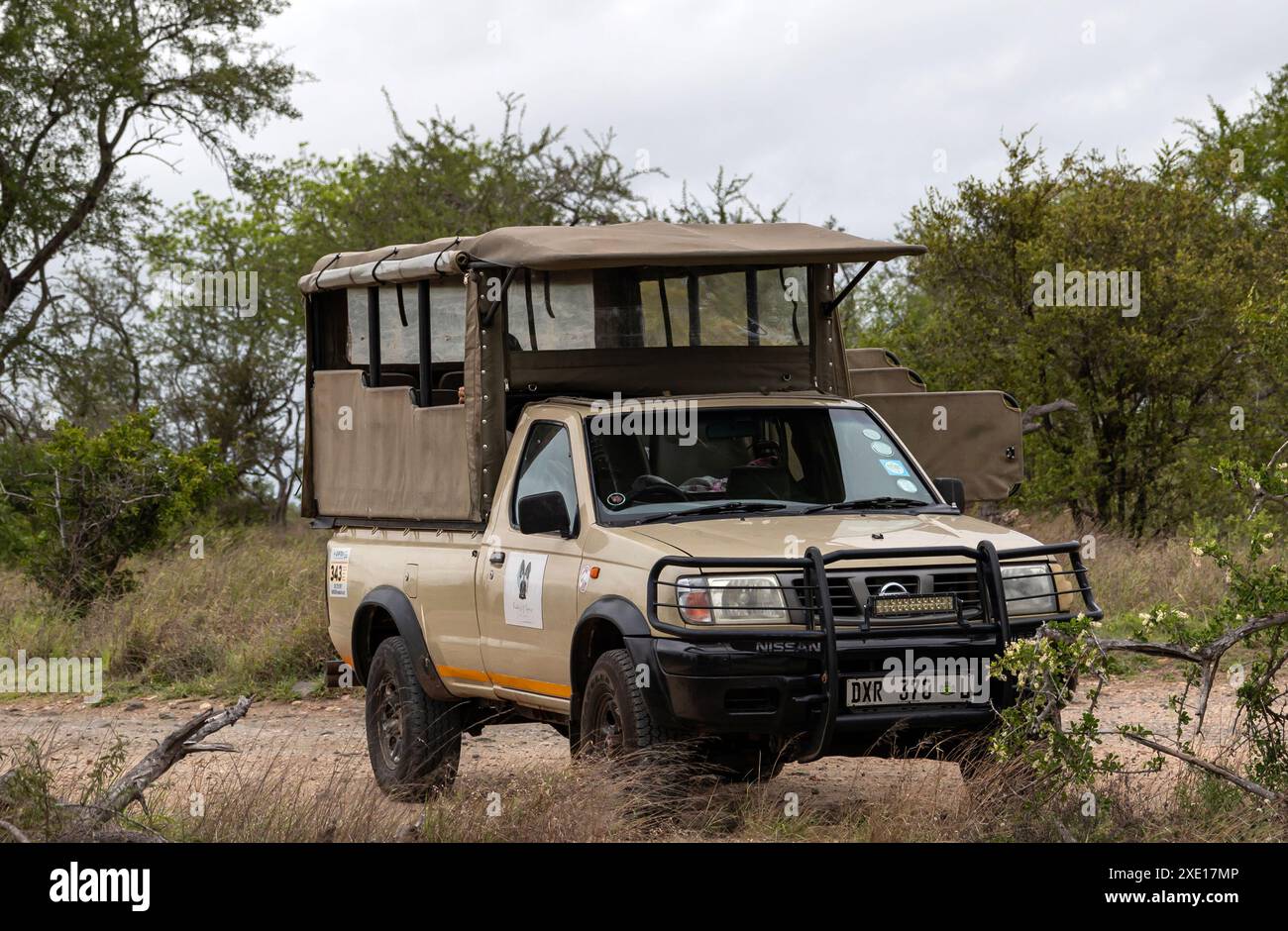 Specialized open safari vehicle OSV, Nissan NP300 car. Safari in Kruger ...