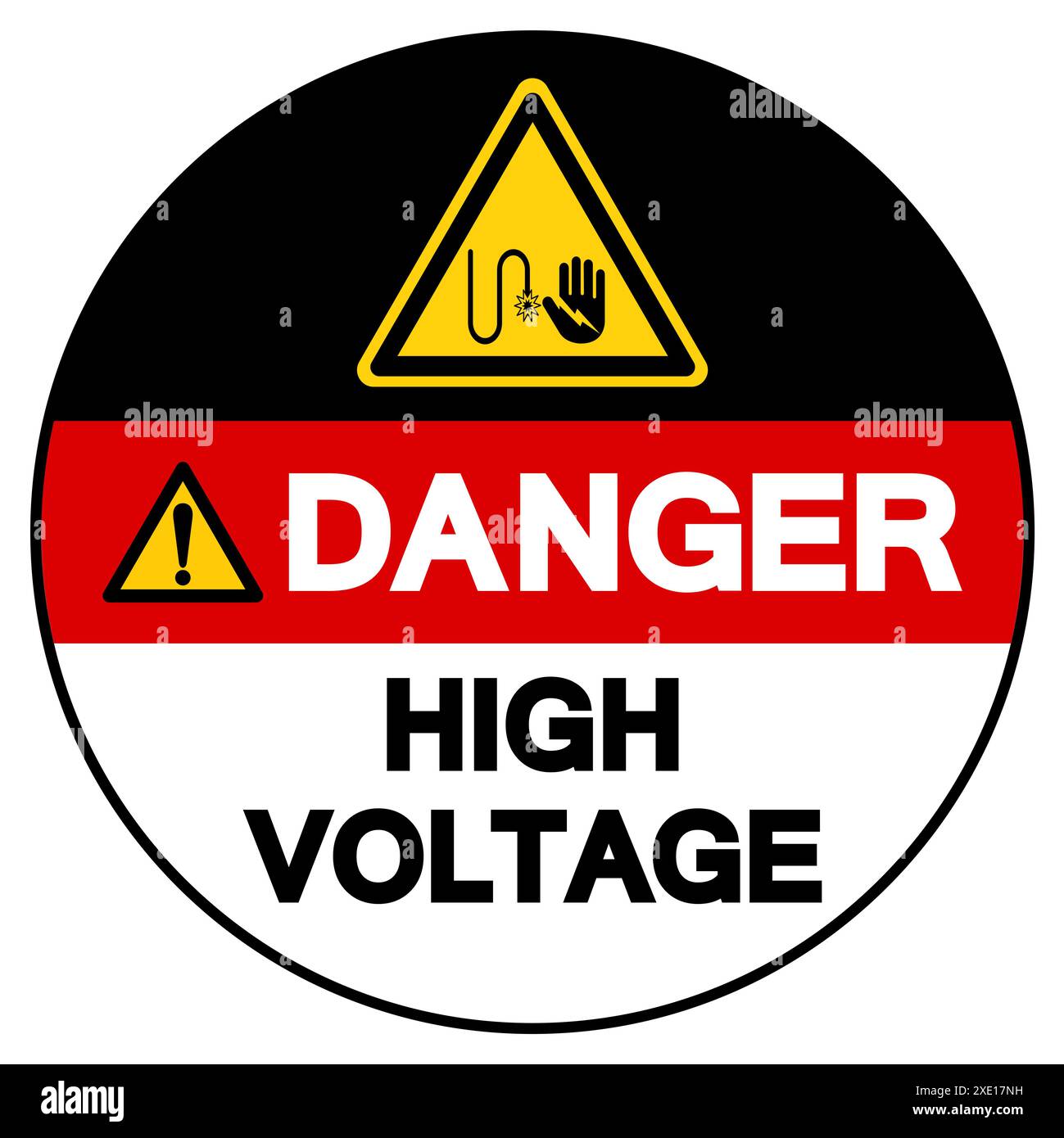 Danger High Voltage Symbol Sign, Vector Illustration, Isolated On White ...
