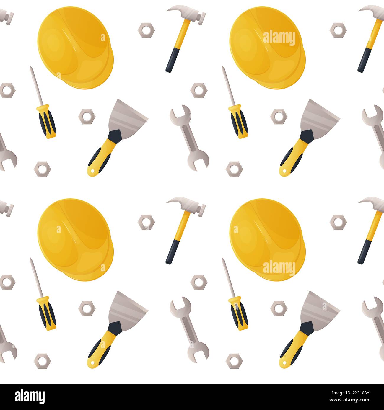 Construction tools seamless pattern vector hi-res stock photography and ...