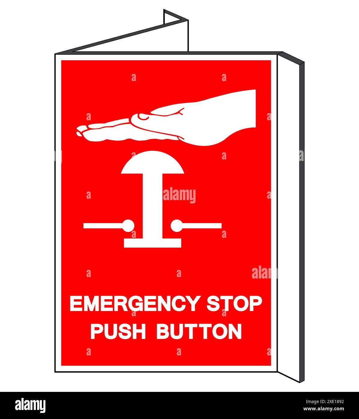 Emergency Stop Push Button Symbol Sign,Vector Illustration, Isolate On ...