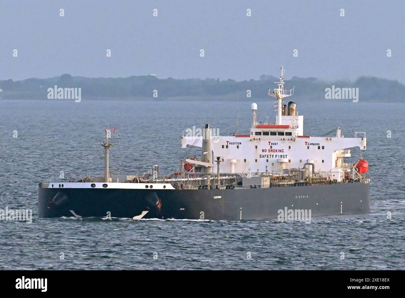 Crude Oil Tanker CENTURION northbound at the Great Belt carrying a load ...
