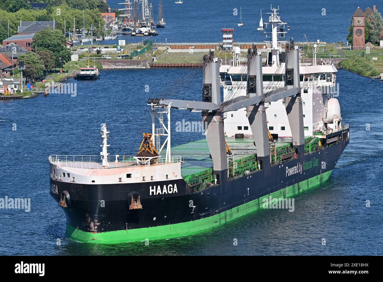 Bulkcarrier HAAGA passing the Kiel Canal Stock Photo - Alamy