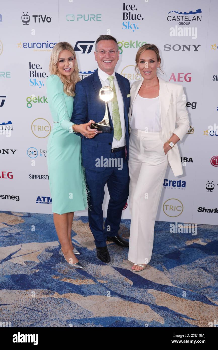 (left to right) GB News Breakfast, Ellie Costello, Stephen Dixon and ...