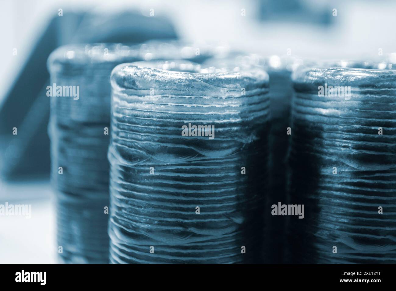 Object printed by 3D printer from metal. Additive manufacturing ...