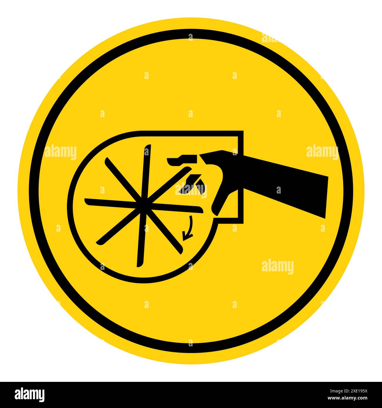 Cutting of Fingers or Hand Rotating Blade Symbol Sign, Vector ...