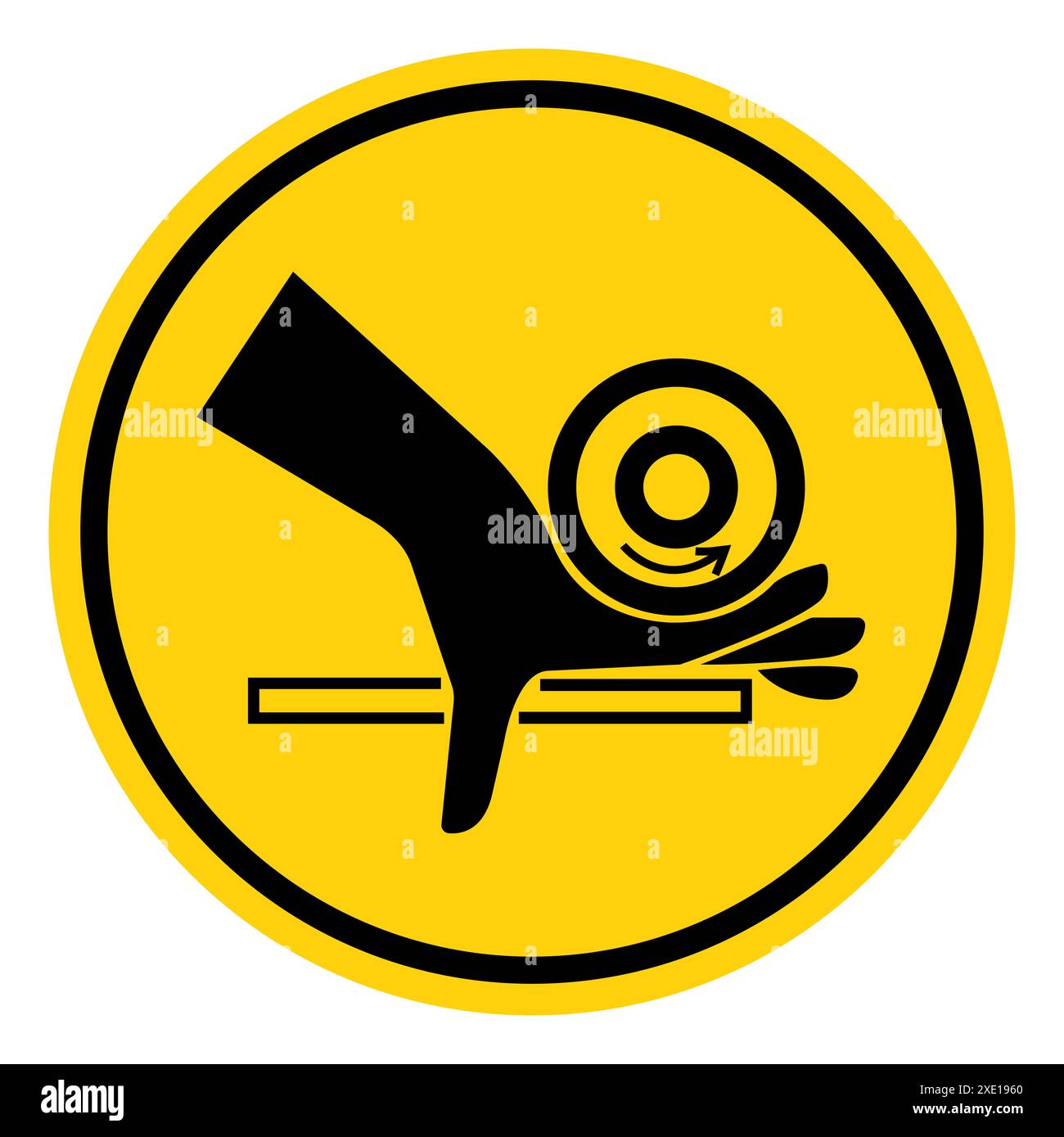 Hand Crush Roller Pinch Point Symbol Sign, Vector Illustration, Isolate ...